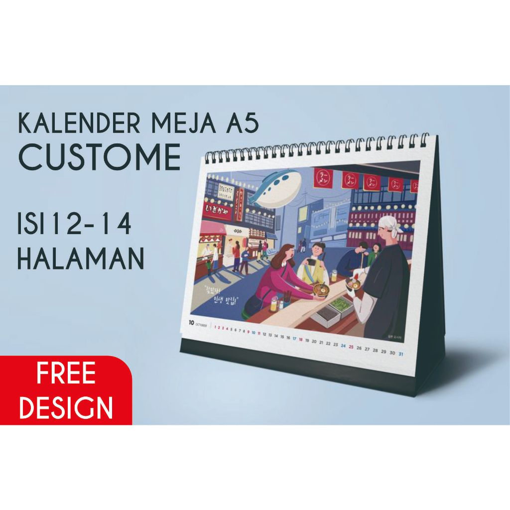 Custom Desk Calendar 2025 A5 Sitting Calendar | Shopee Philippines