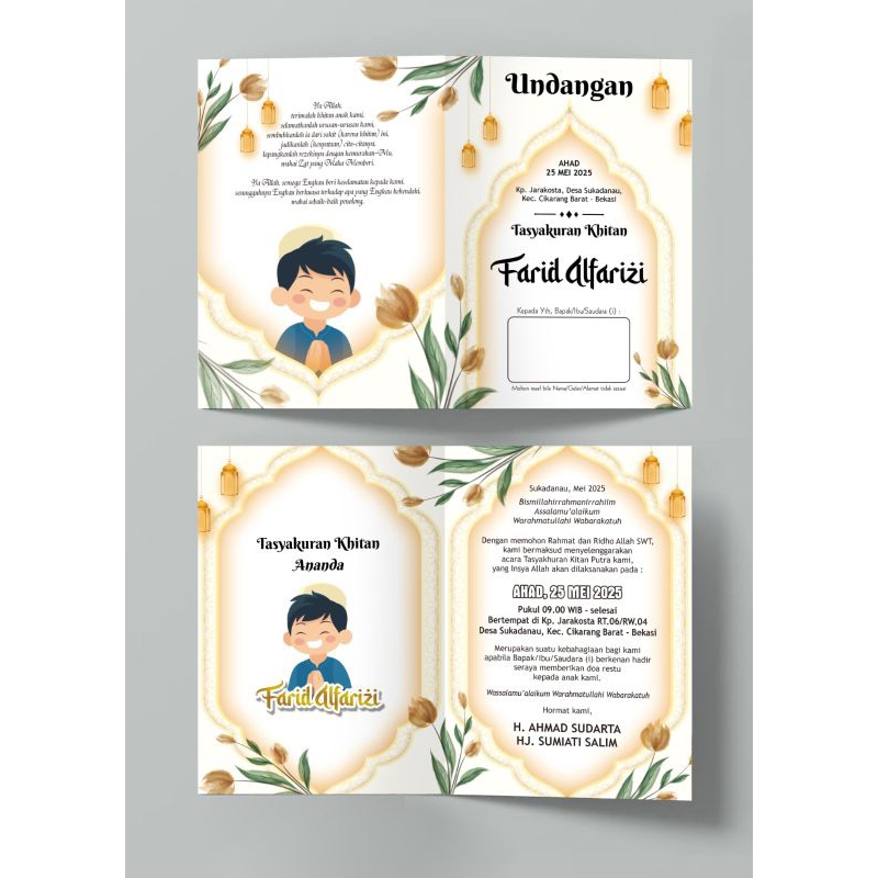 55% Circumcision / Circumcision / Tasyakuran Invitations Bonus Digital ...