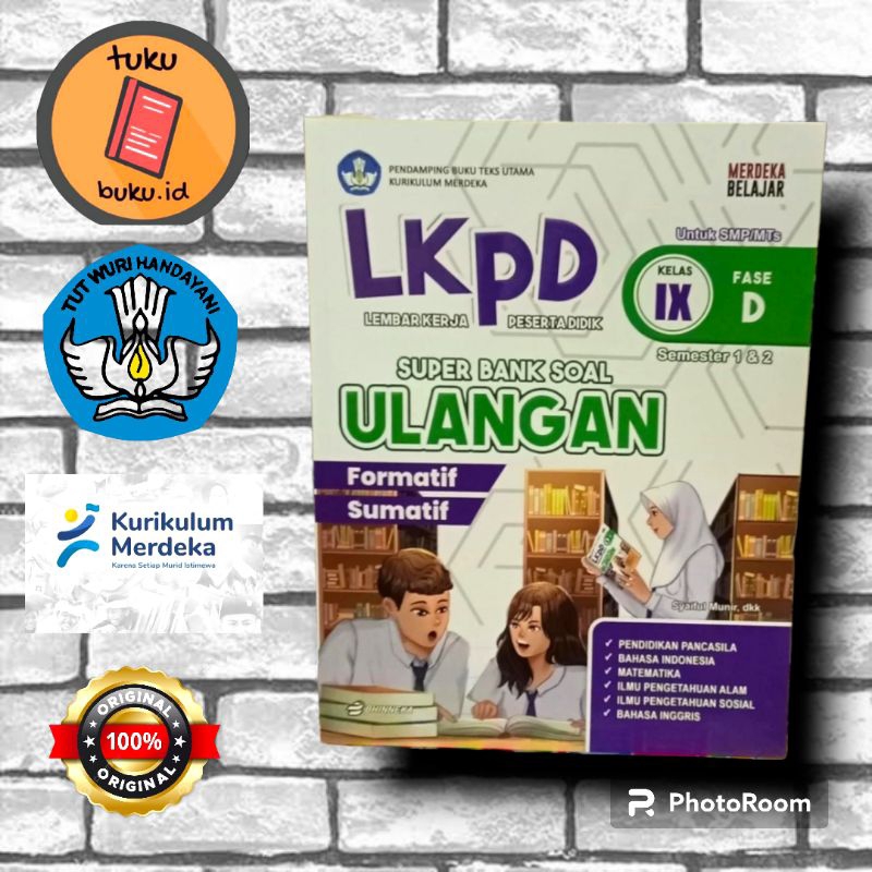 LKPD SUPER BANK REVIEW QUESTION BOOK FOR SMP CLASS 9 SEMESTER 1 AND 2 ...