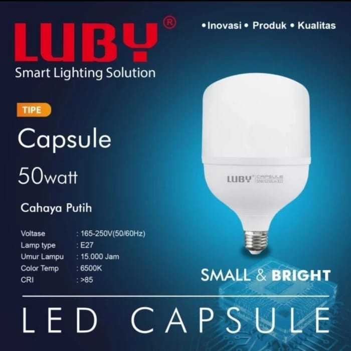 CAHAYA PUTIH Luby LED Capsule Lamp 50 Watt White Light 50W 50Watt ...