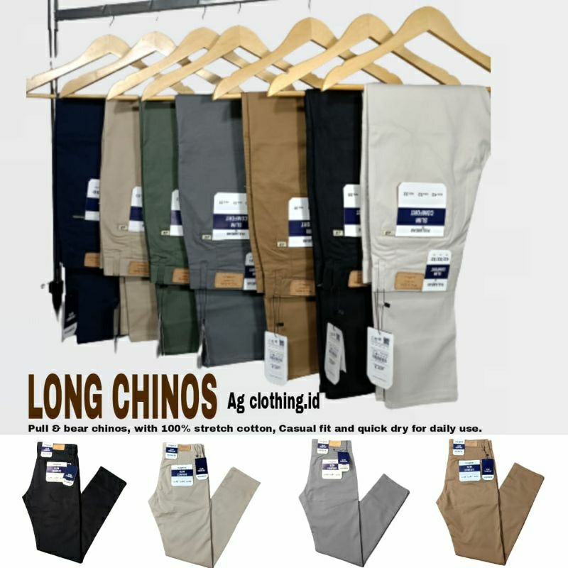 Pull & beear original imported premium slim fit men's chinos | Shopee ...