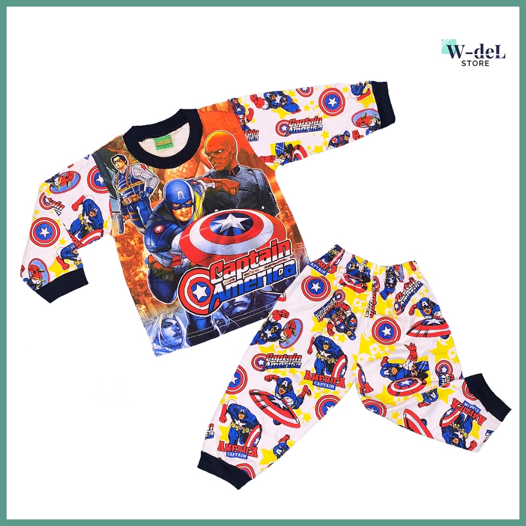 Captain AMERICA Superhero Children's Pajama Set / Full Print Children's ...
