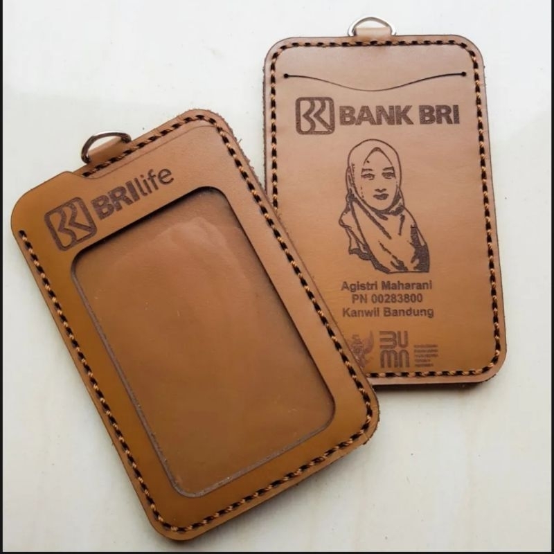 Custom LEATHER ID CARD - LEATHER NAMETAG - LEATHER ID CARD HOLDER ...