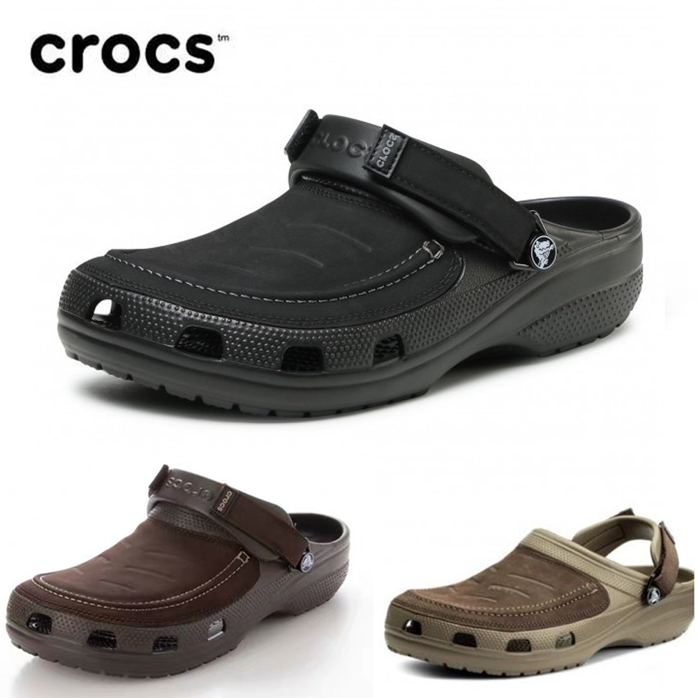 Crocs Sandals Men Yukon Leather Sandals Frog Men/ Crocs Yukon Sandals ...