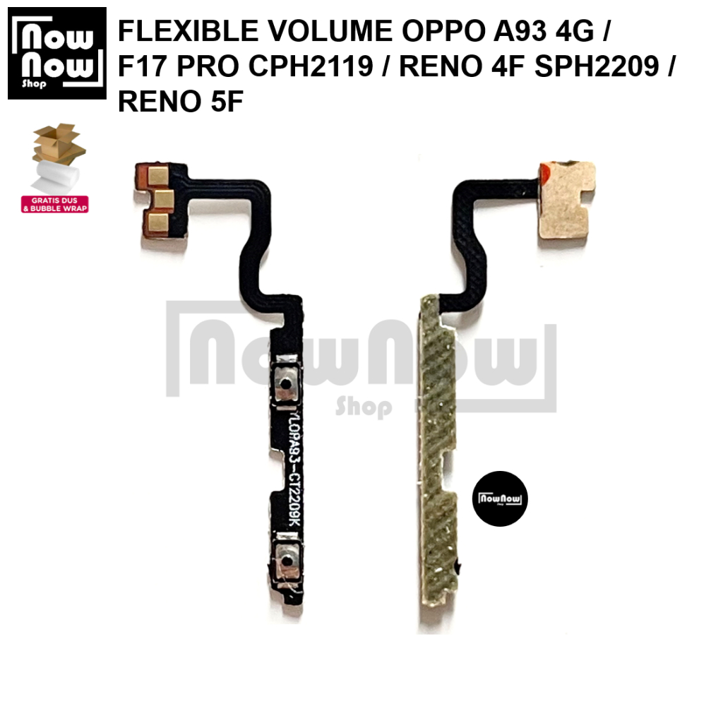 TOMBOL Flexible Volume Oppo A93 4G / F17 Pro CPH2119 / Reno 4F SPH2209 ...