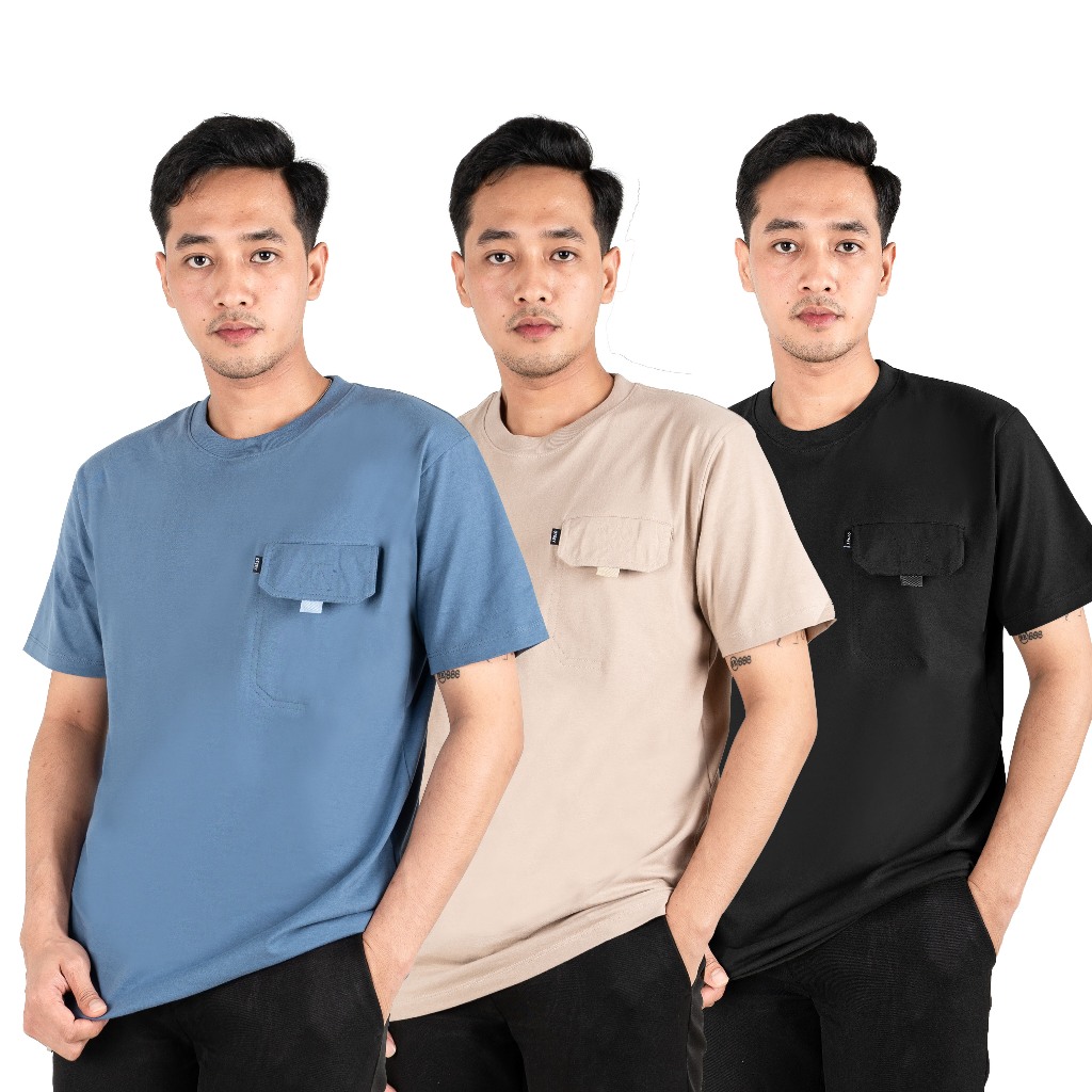 Otsky Pocket Letter Men's T-shirt (C) Cotton Combed 24s (L) | Shopee ...