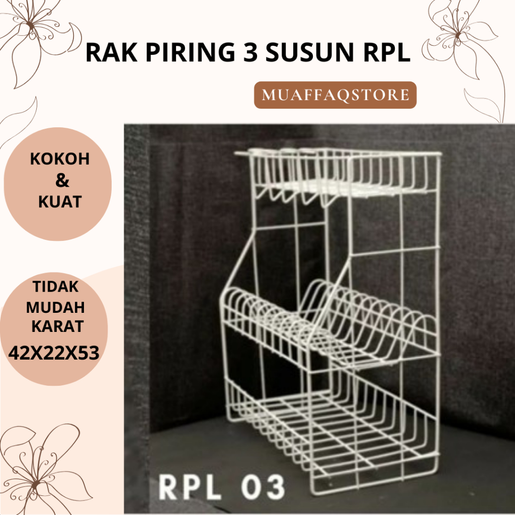 3 tier iron dish rack, glass dish rack, sink dish rack, multi-purpose ...