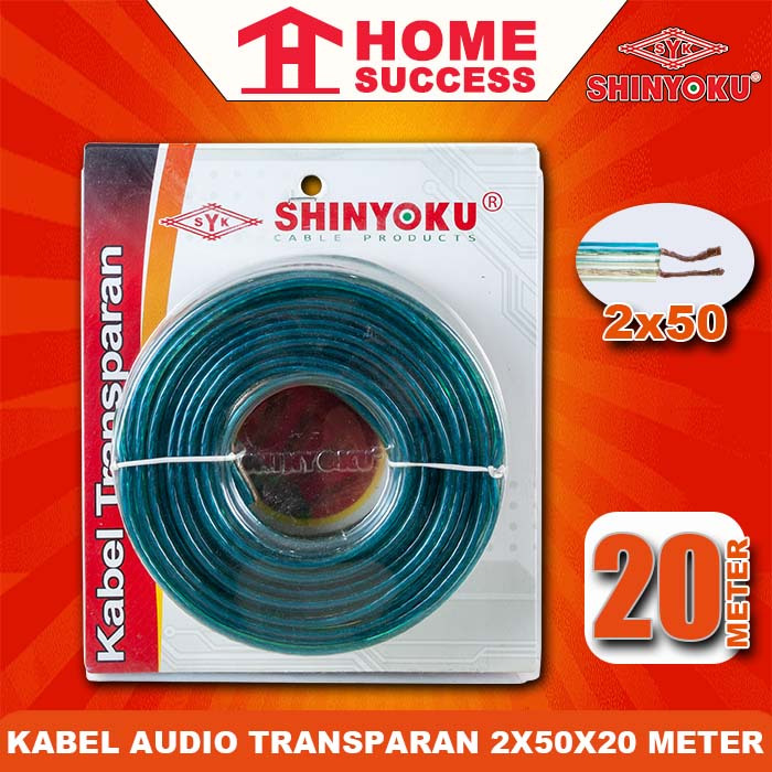 Shinyoku Transparent Cable 2X50X0.12mm - 20METER Pure Copper/SHINYOKU ...