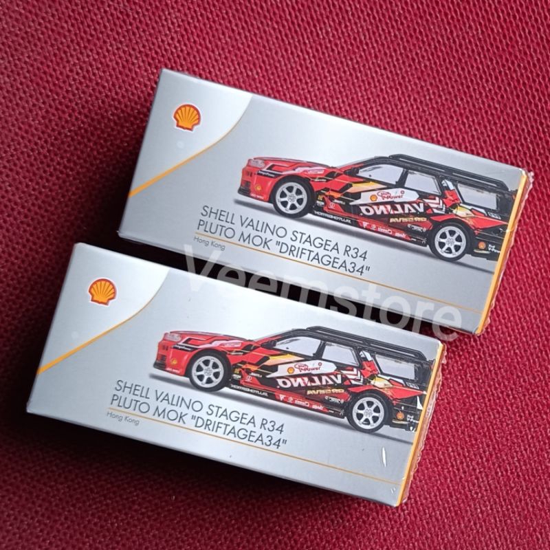Die Cast 1:64 Nissan Skyline GT-R R34 Stagea Shell Valino [Poprace ...