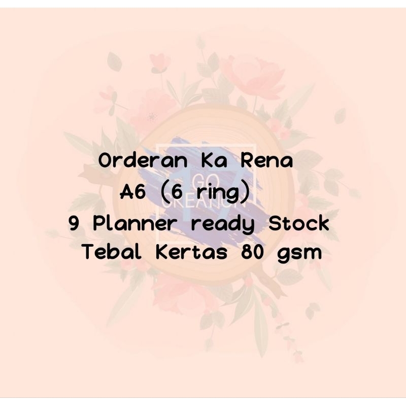 Order Kak Rena - Size A6 (6 Rings) | Shopee Philippines