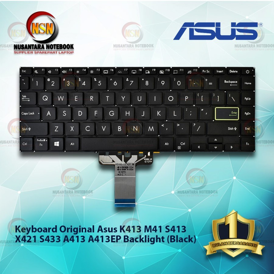 Keyboard Vivobook K413 M413 S413 X421 S433 A413 A413EP Black backlight ...