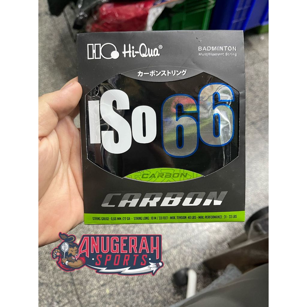 Original HI-QUA / HIQUA ISO 66 CARBON Badminton Strings | Shopee ...