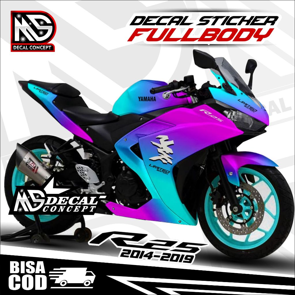 Decal R25 Full Body Decal Yamaha R25 Chameleon Sticker R25 Full Body ...