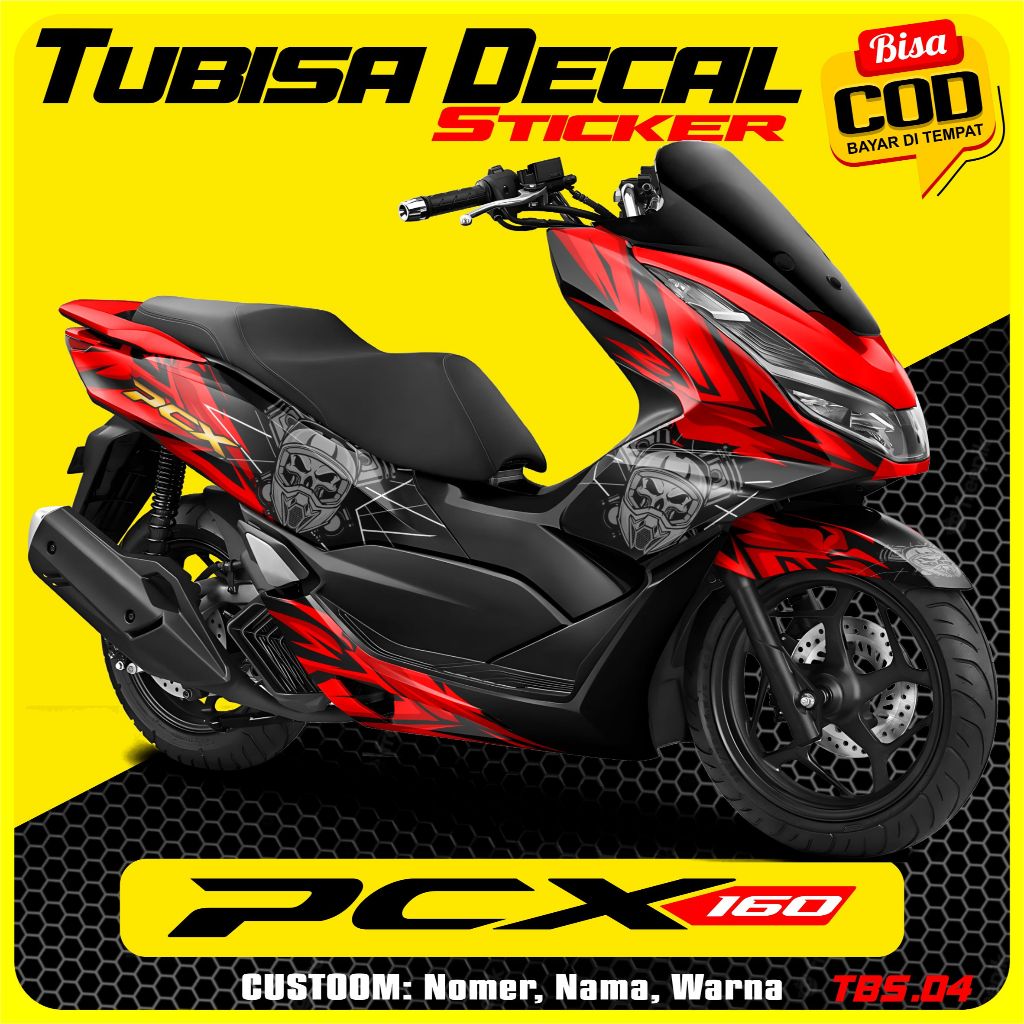 Decal Sticker Full Body PCX 160 - Decal Sticker Striping PCX 160 ...