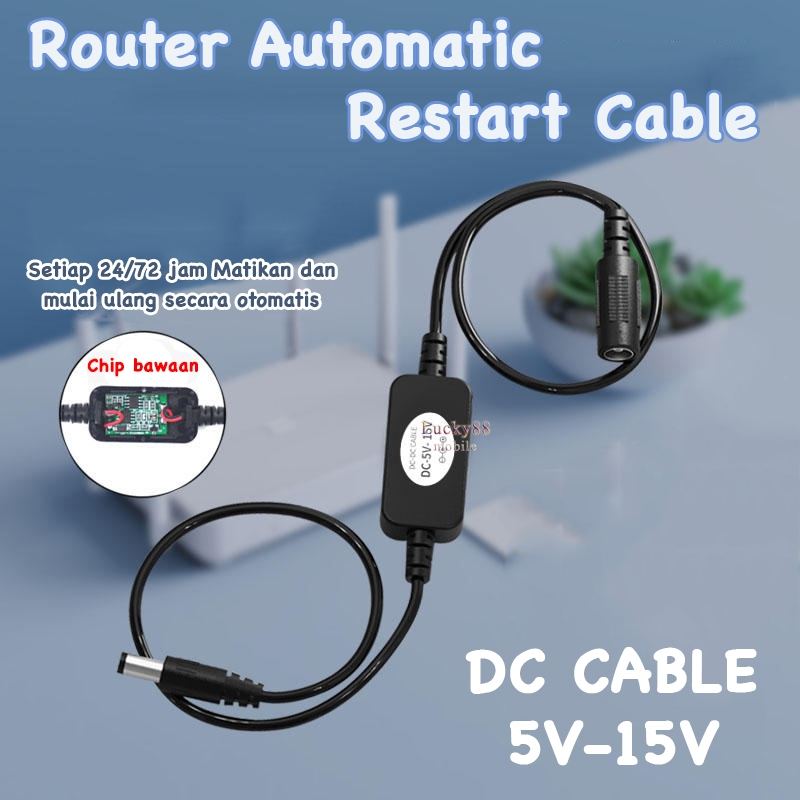 Router Automatic Restart Cable DC 5V-15V Every 24/72 Hours Turn Off And ...
