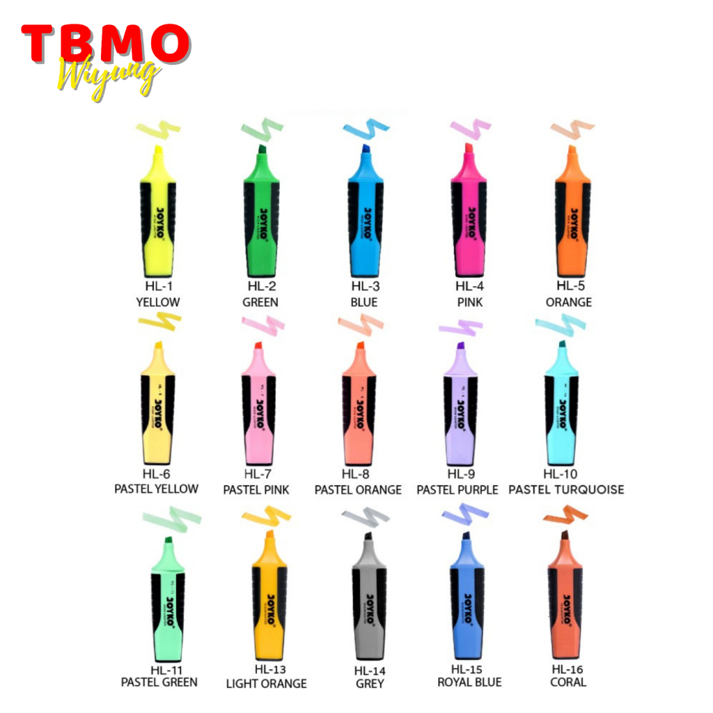 Tbmo Joyko Highlighter Color Markers - Pcs | Shopee Philippines
