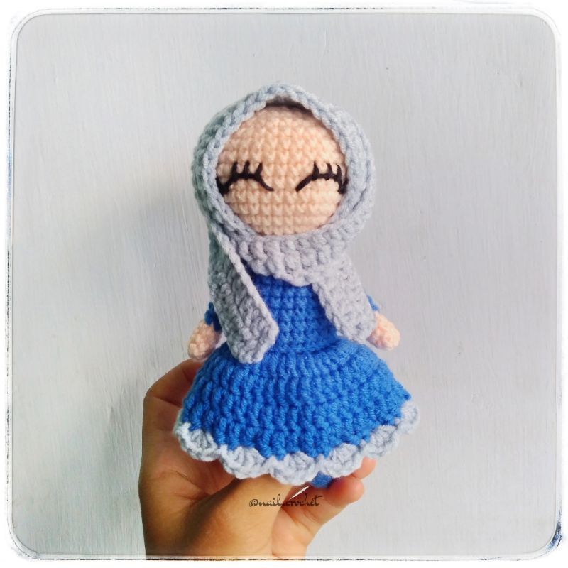 GANTUNGAN Mini Hijab Doll Keychain / Baby Elif Hijab Amigurumi ...