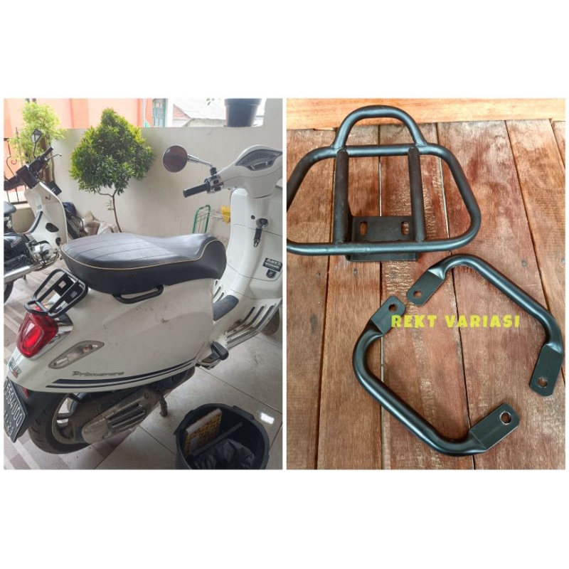 Rear rack plus grab handle vespa primavera sprint series | Shopee ...
