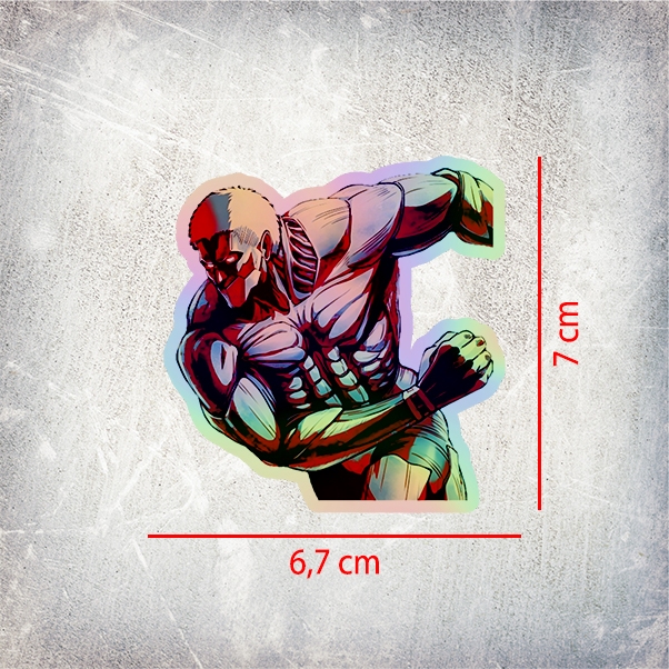 Anime ARMORED TITAN ATTACK ON TITAN HOLOGRAM STICKER (SHINGEKI NO ...