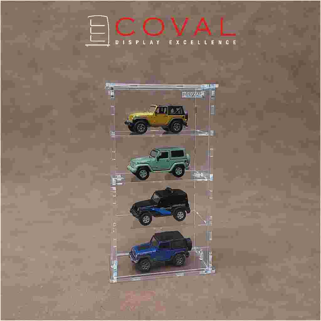 Coval SMD-104 Acrylic Display Cabinet Holds 1/64 Loose Cars Holds 1 x 4 ...