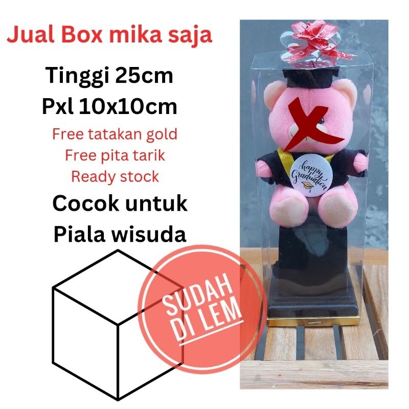 Mica box for 10x10x25 graduation trophy complete with ribbon and glued ...