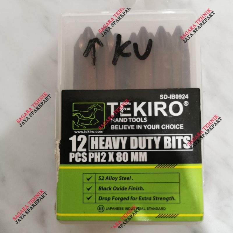 MATA Tekiro PH2 80mm Heavy DUTY Bits Tekiro PH2 x80mm Screwdriver Bits ...