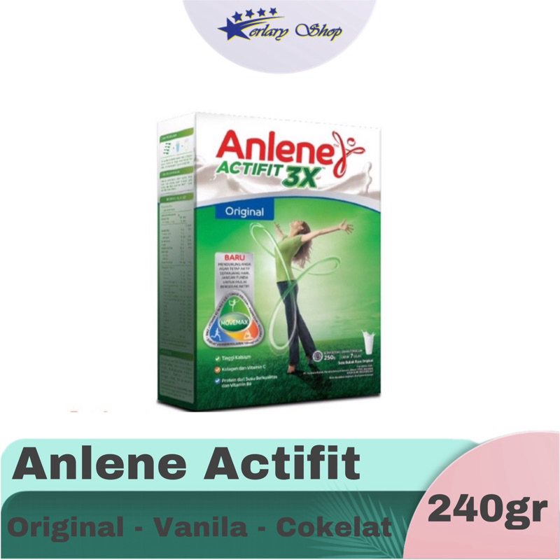 Anlene ACTIFIT 3x original Chocolate Vanilla Flavor 240gr/anlene Milk ...