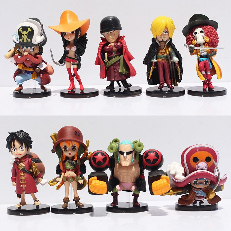 Action figure One Piece Luffy Zoro Sanji 9pcs SET | One piece Cake ...