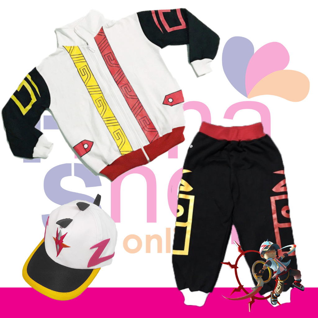 Kids Costume Hat Jacket Pants BOBOIBOY SUPRA THE MOVIE | Shopee Philippines