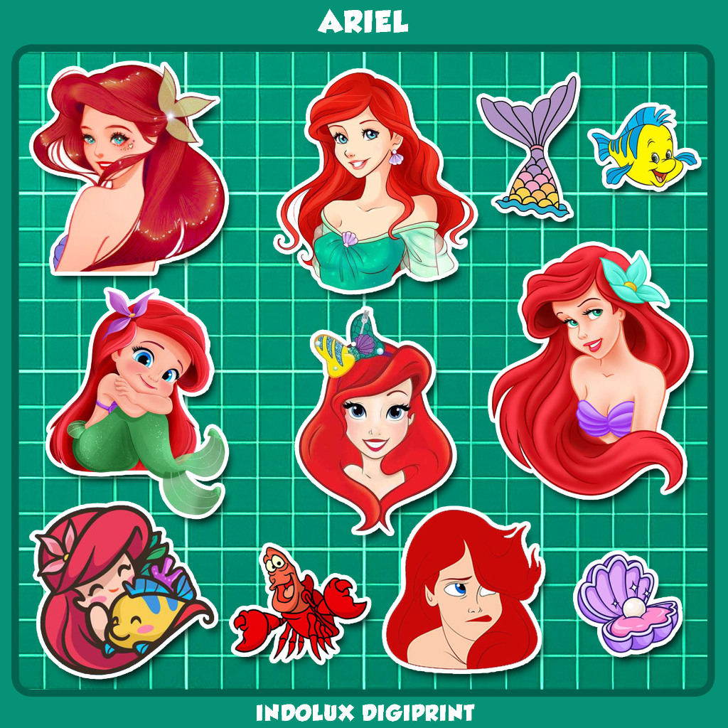 Little Mermaid Ariel Disney Princess Sticker Journal Scraping Book ...