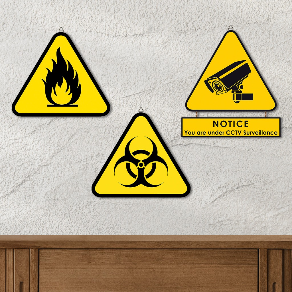 HIASAN DINDING Wall Decoration Unique Pattern Design Danger Decoration ...