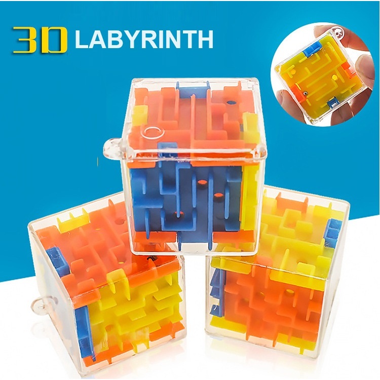 Labyrin CUBE Toy / Labirin Puzzle / 3D Maze LABYRINTH CUBE / Mini Maze ...