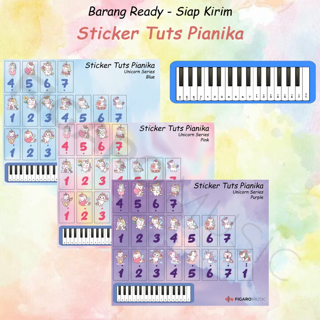 Pianika Sticker - Pianika Melodica Unicorn Series Tuts Sticker | Shopee ...