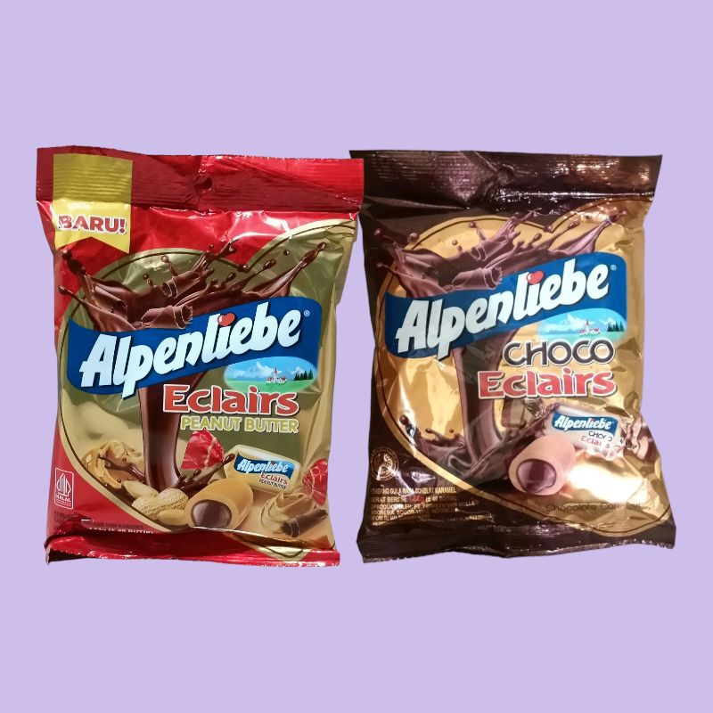 Alpenliebe Eclairs Chocolate Candy Nuts & Caramel Sak 144gr | Shopee ...