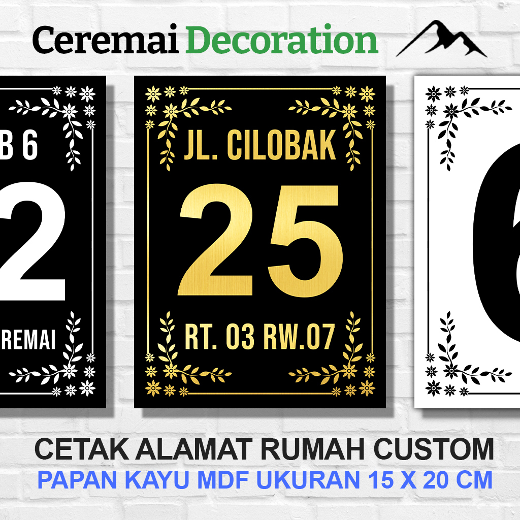 KAYU Cm DECOR - CUSTOM House Number Address Board Wooden House Number ...