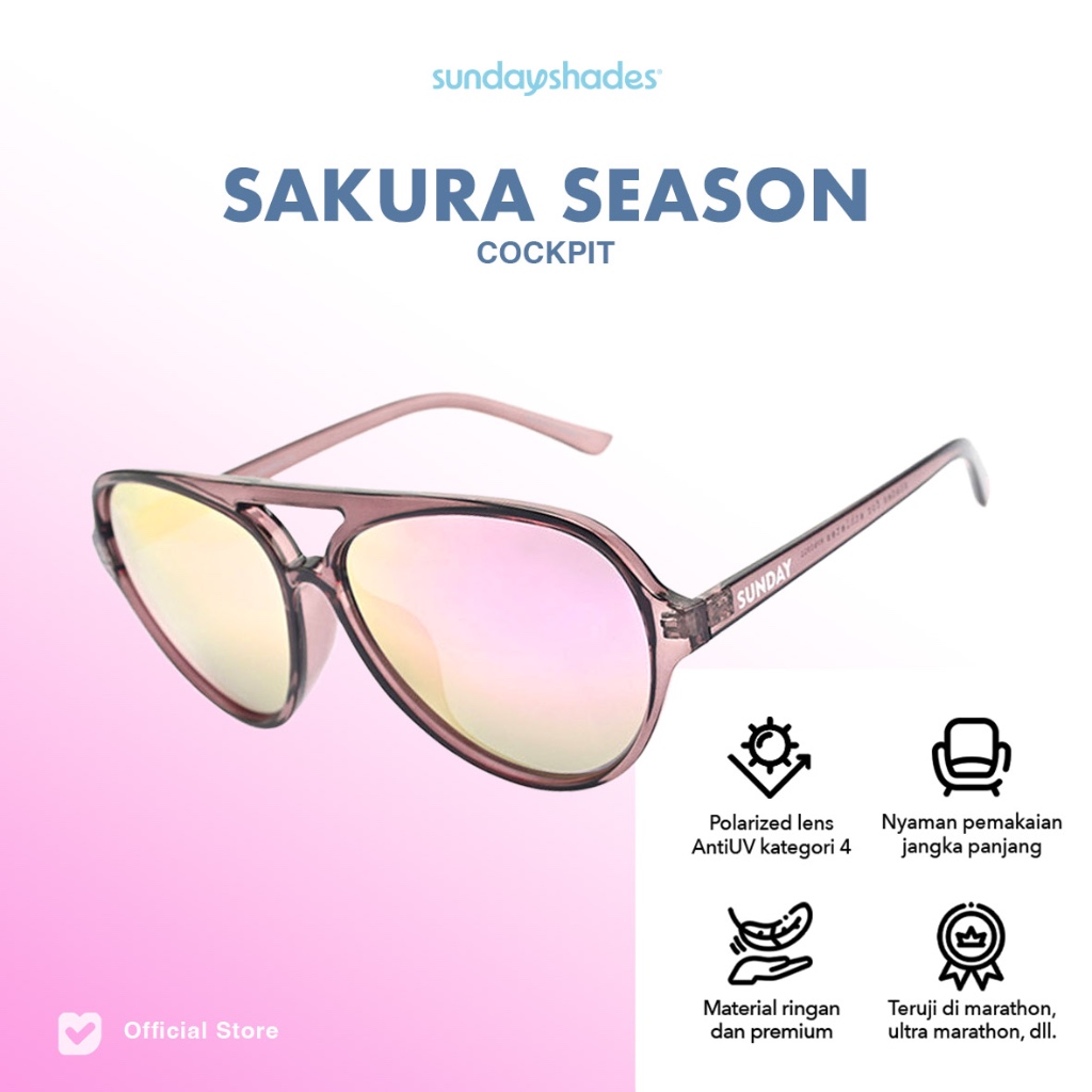 Sunday Shades Co Sports Running Glasses (Sakura Season Cockpit ...