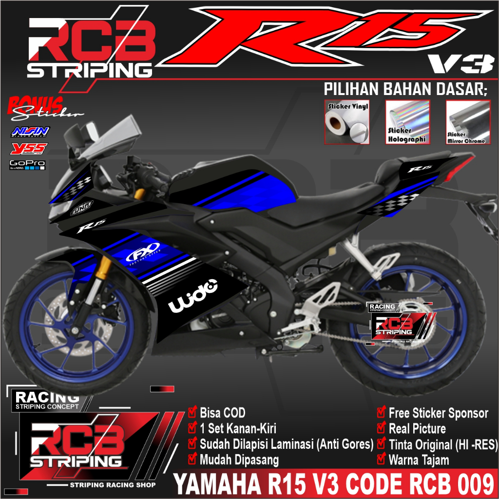 Striping R15 V3/STRIPING R15 VVA/Latest PREMIUM DESIGN STRIPING R15 V3 ...