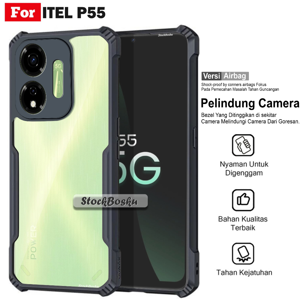 HP Itel P55 Nfc 4G 5G Cellphone Casing Hard Soft Case Anti-Slip ...