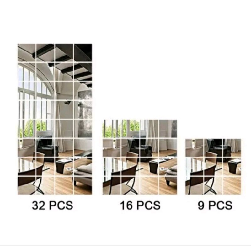 Sticked WALL MIRROR STICKER 15x15 CM | Shopee Philippines