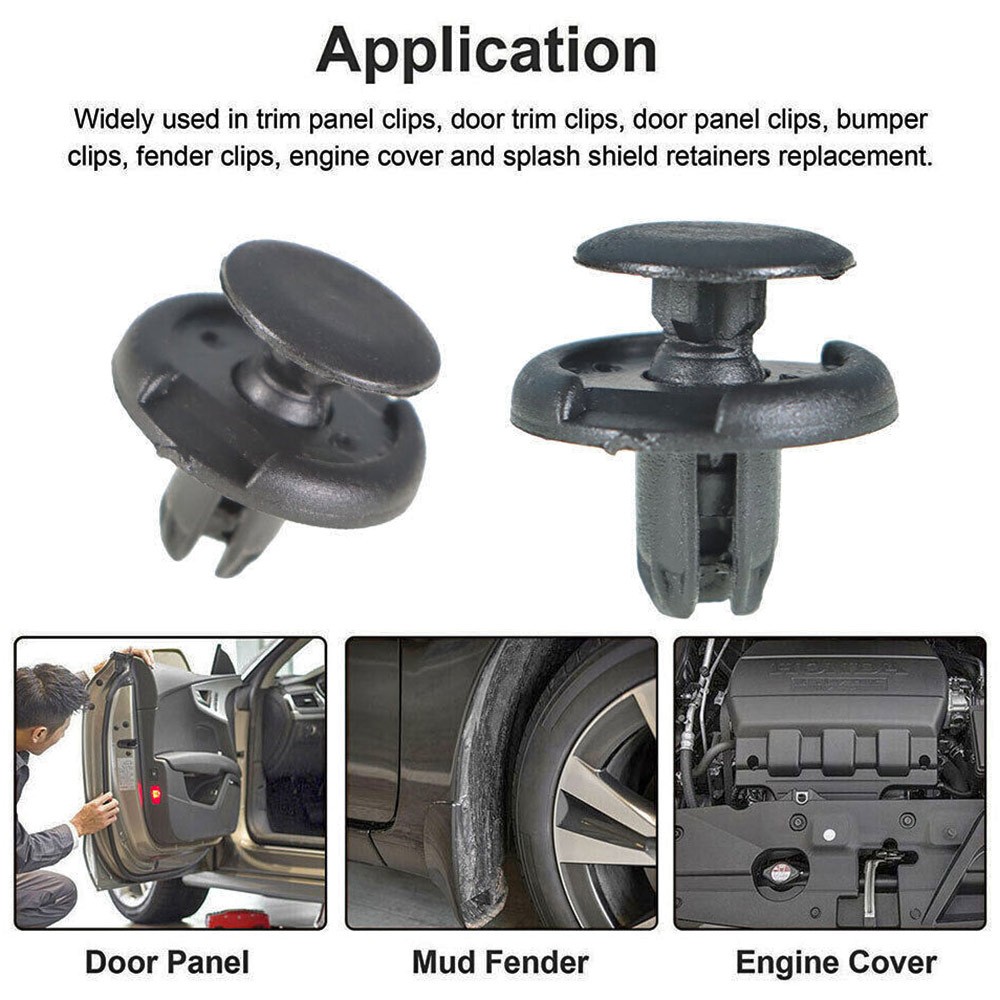 12x Clove Clip Buttons Fender Fender Liner 50 Pcs Bumper Cover Radiator ...