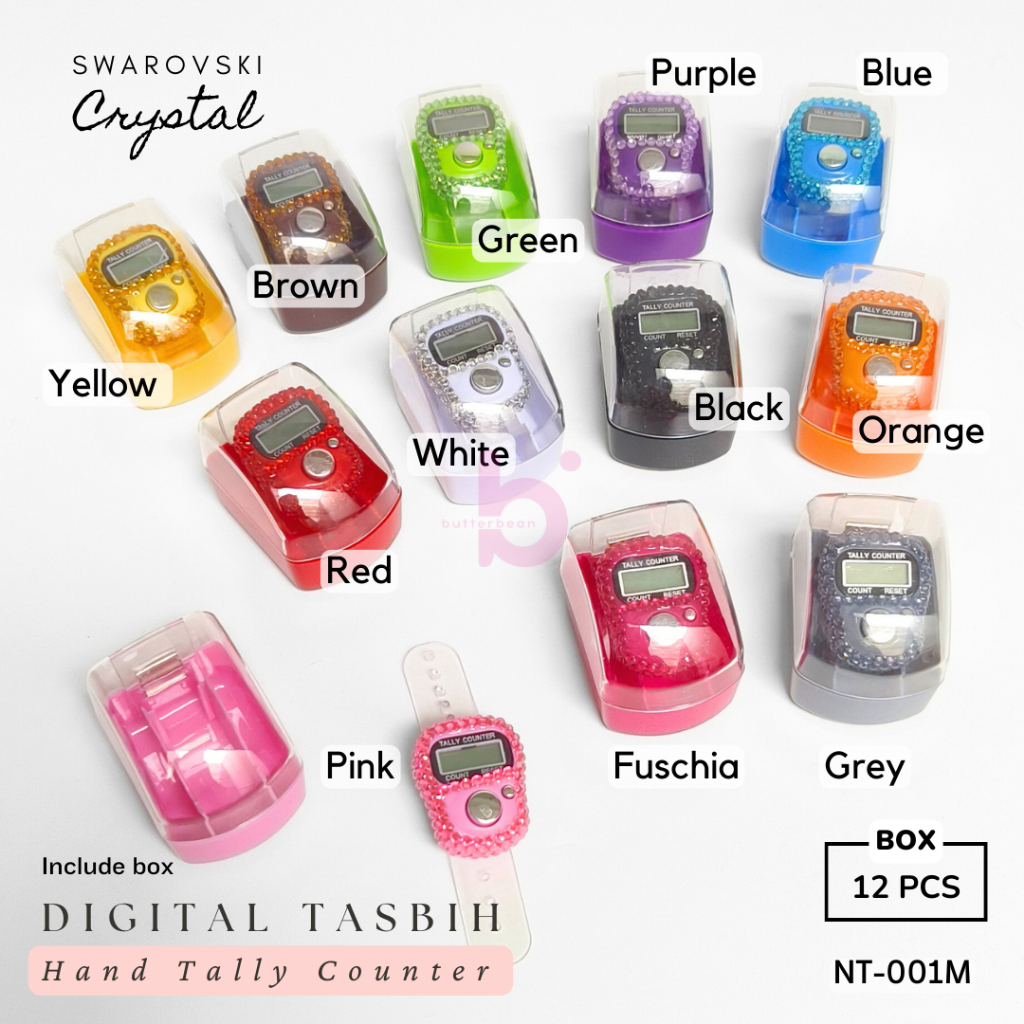 Nt Digital Ginger Tasbih Swarosvki Crystal Hand Tally Counter Electric ...