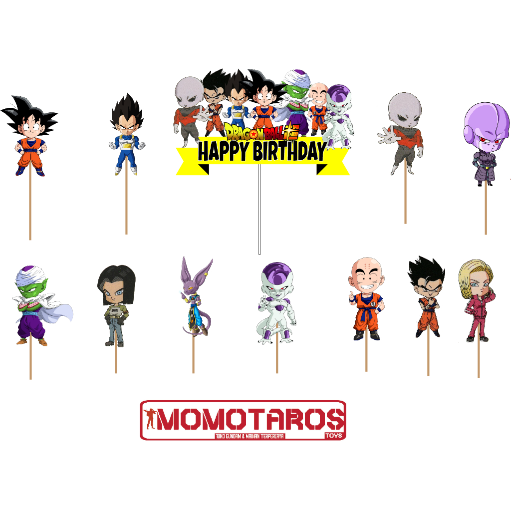 Dragon ball chibi NEw cake Topper contains 12 pcs | Shopee Philippines