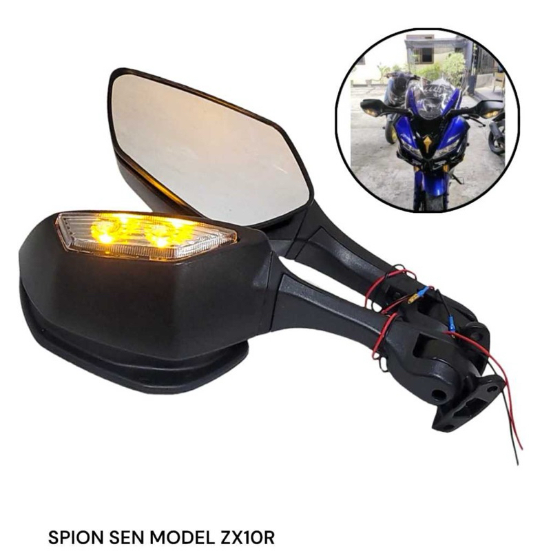 Ninja Zx10R Rear View Mirror Plus Ninja Cbr R25 R15 Nmax Etc. Rear View ...