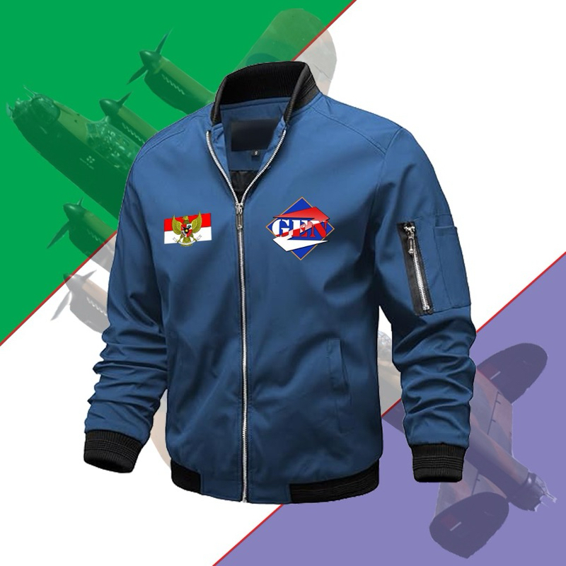 Genz INDONESIA TOP BOMBER Jacket UNISEX men's women's Jacket | Shopee ...