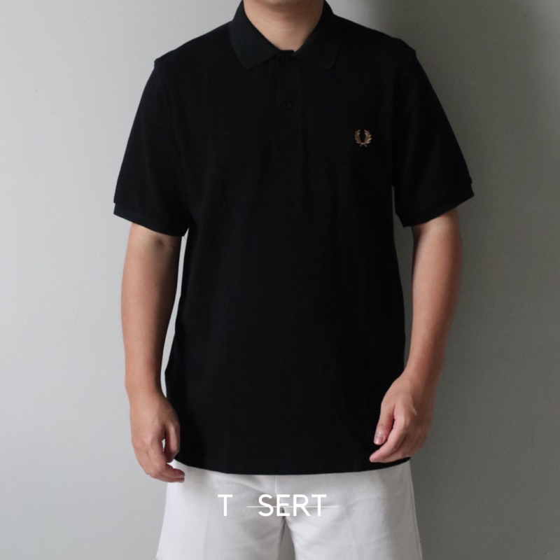Fred PERRY Basic Black Polo Shirt Original (100% Authentic) | Shopee ...