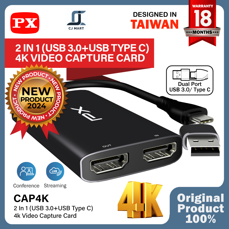 Capture Card HDMI Video Capture Card USB 3.0 USB Type C audio PX CAP4K ...