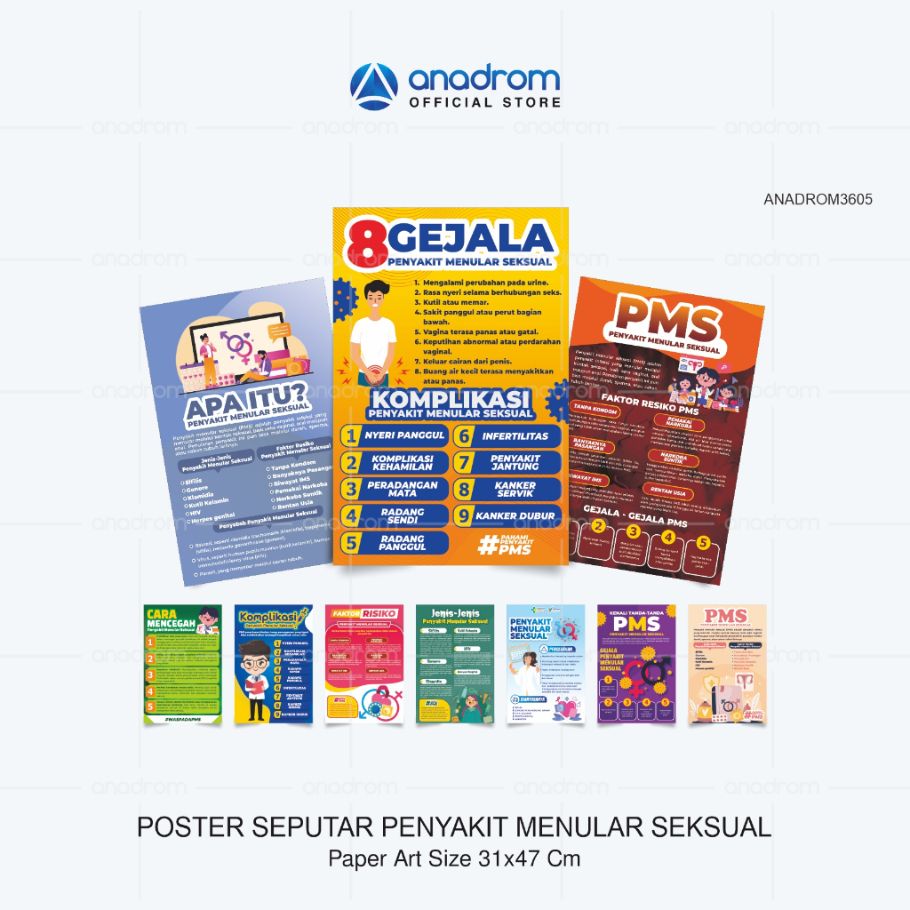 Posters about PMS Sexually Transmitted Diseases | Health Promotion Poster | Anadrom 3605 ...