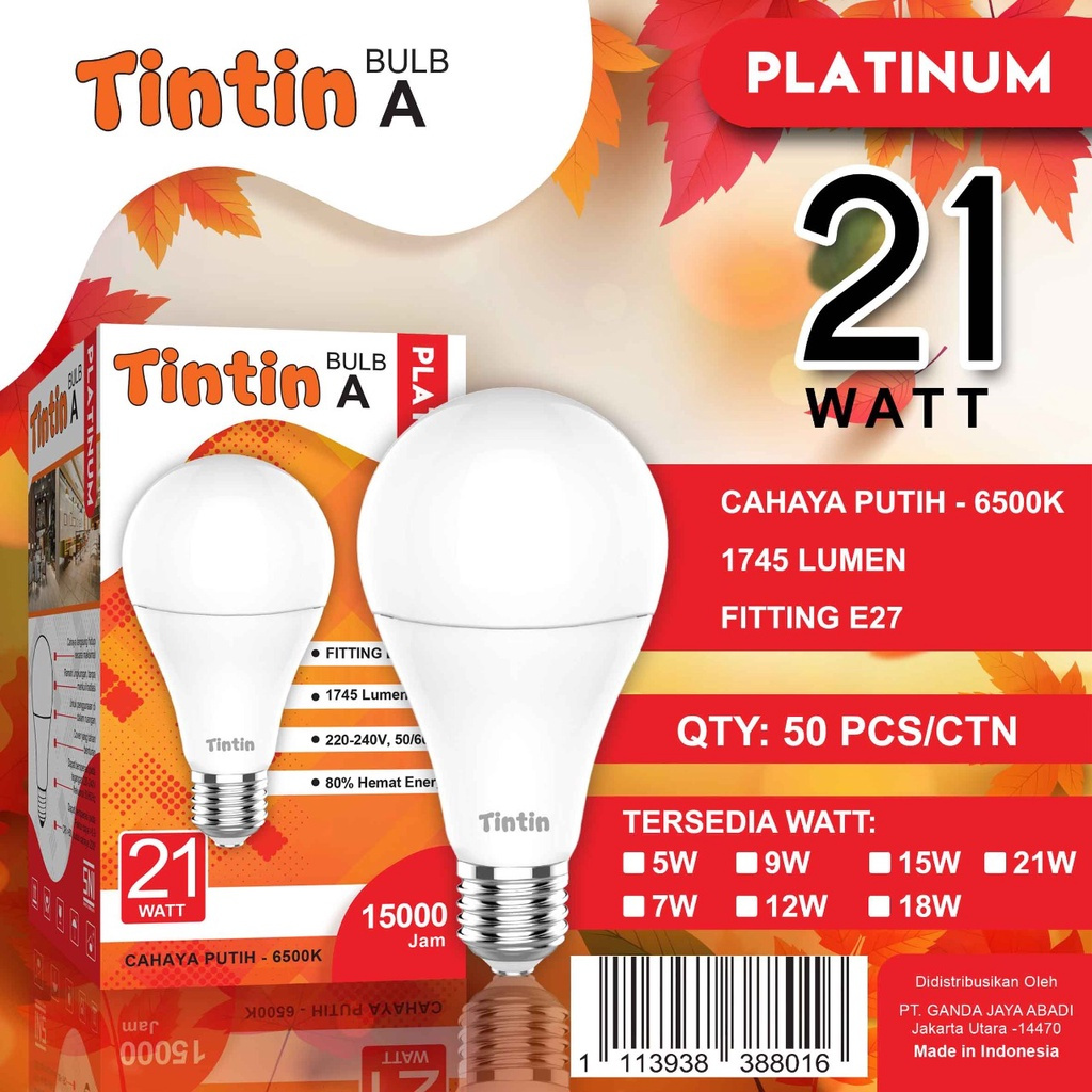 Tintin platinum LED BULB Light Type 21 tin platinum | Shopee Philippines
