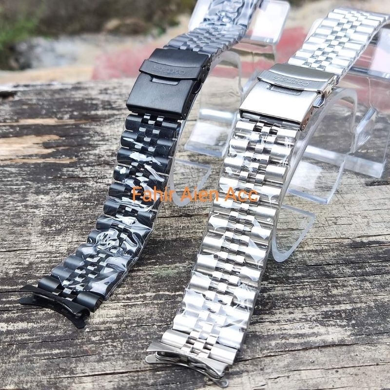 Seiko CURVED Ear Chain STRAP 20MM 22MM STAINLESS STEEL STRAP SEIKO ...