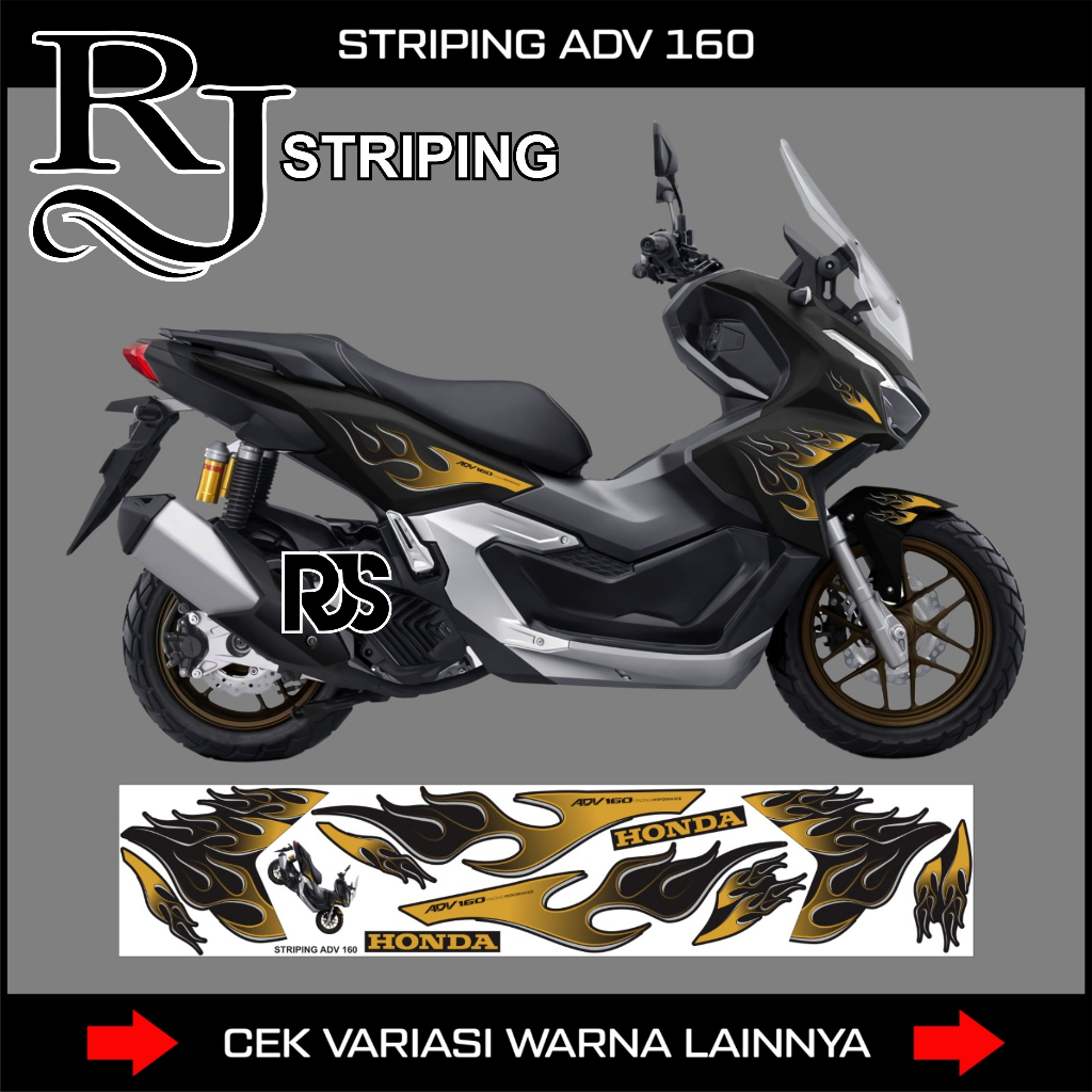 Striping sticker ADV 160 API/sticker lis Variation Of HONDA ADV 160 ...